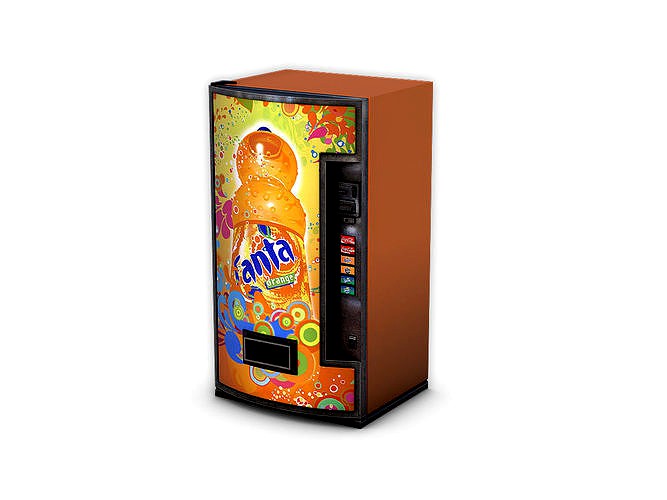 Vending Machine Fanta 3d model