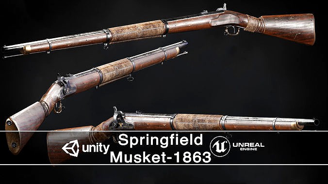 Model 1863 Springfield Rifle Musket 3d