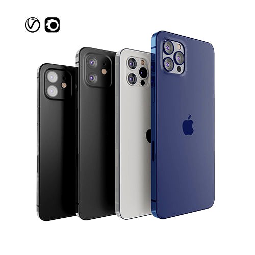 Apple iPhone 12 collection 3d model