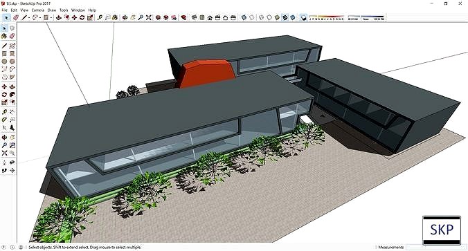Sketchup Resturant building B3 3d model