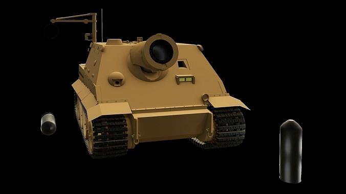 SturmTiger German self-propelled artillery of WW2 3d model