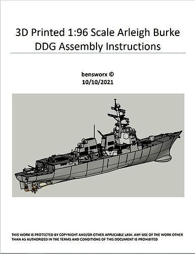 1 96 Arleigh Burke DDG RC Model Ship Assembly Instructions 3d