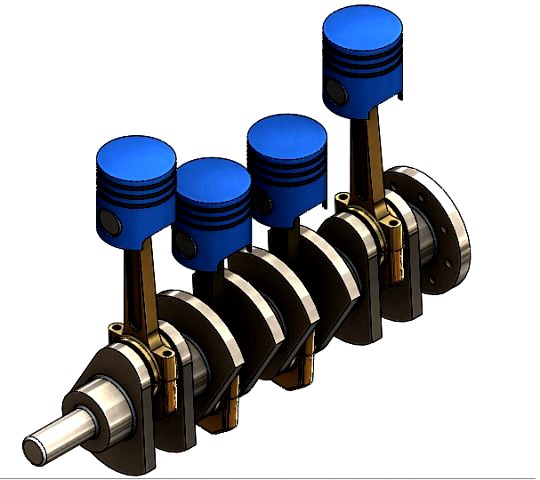 ic engine assembly 3d model