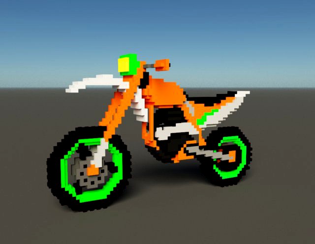 motorcycle minecraft 3d model