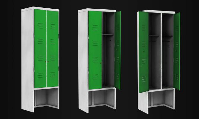 dressing room realistic locker 3d model