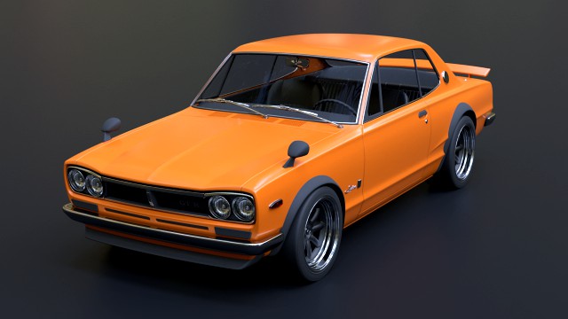 nissan skyline 1968 3d model