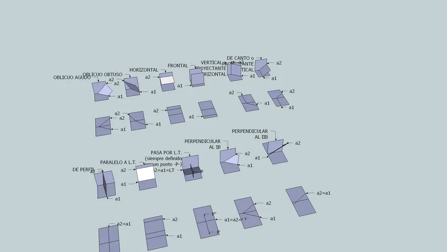 Tipos de plano 3d model