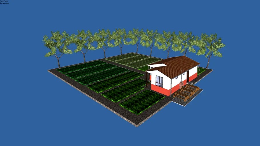 farmer crop rotation 3d model