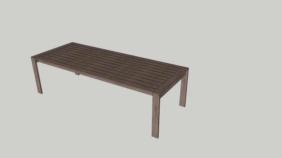 RH- MARBELLA TEAK RECTANGULAR DINING TABLE 3d model