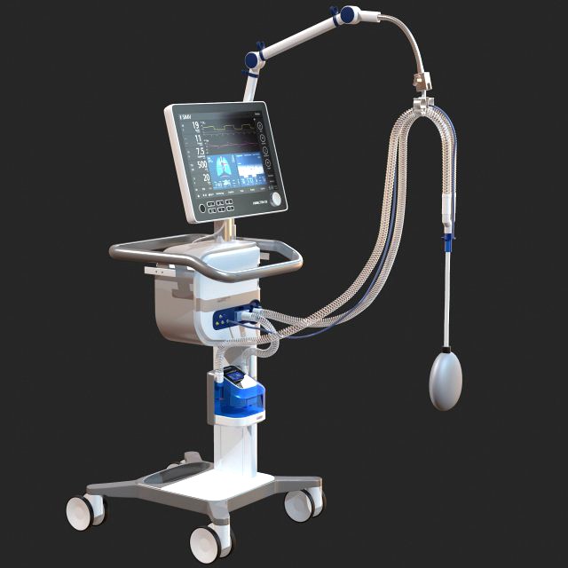 artificial lung ventilation device hamilton-c6 medical ventilator 3d model
