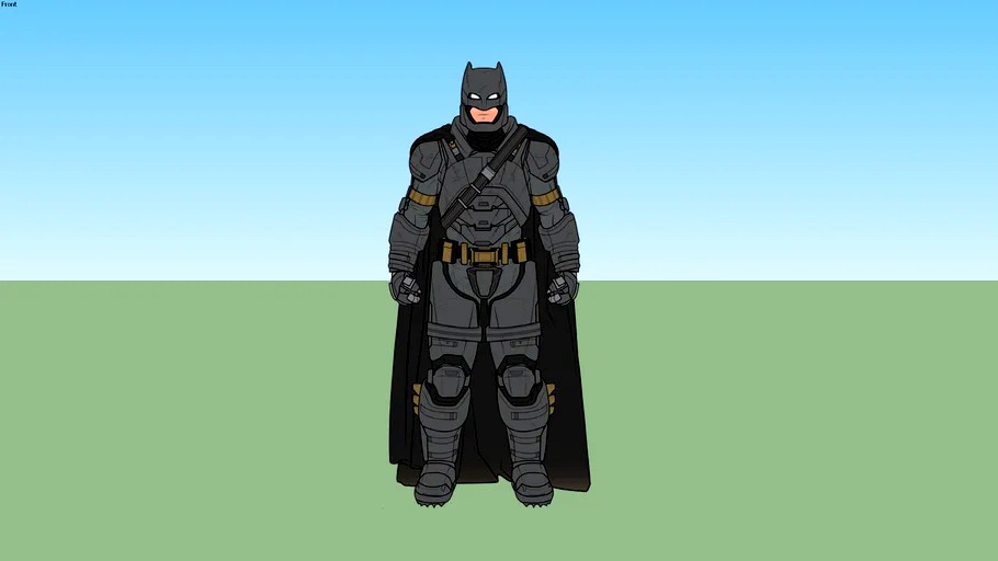 2d Armored Batman 3d model