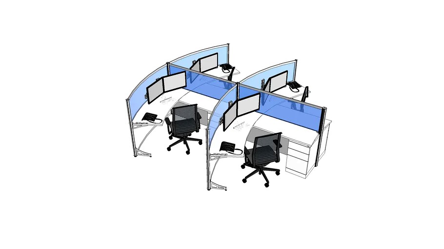 Fluid Concepts Orbit Cubicles 3d model