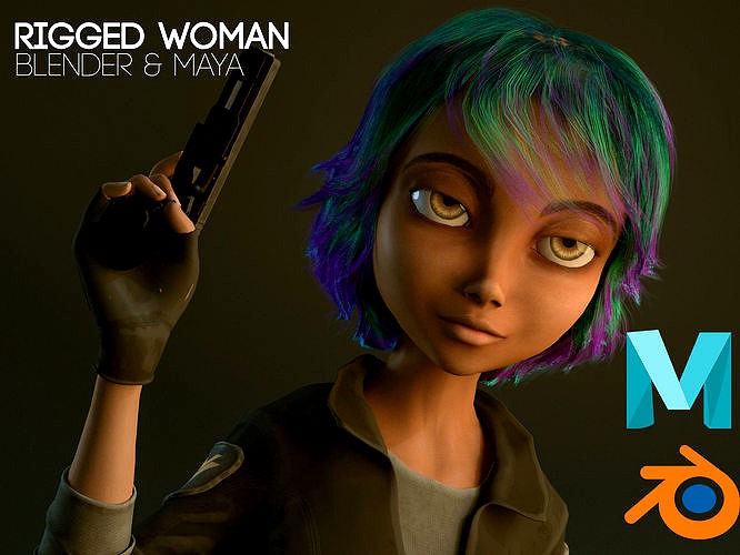Sci-Fi Female Character - Villain 3d model