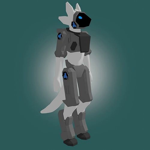 LowPoly Base Male Protogen 3d model