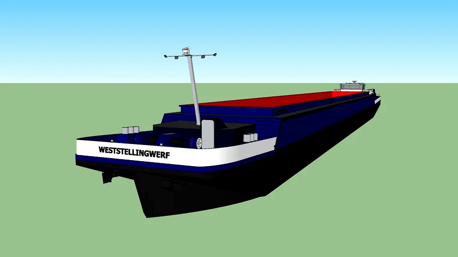Inland vessel 3d model