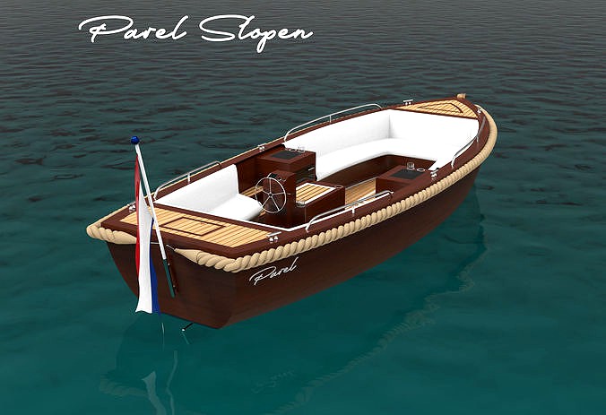 Sloepen Wooden Boat 3d model