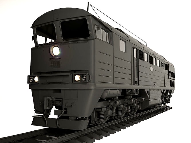 Soviet diesel locomotive 2TE116 3d model