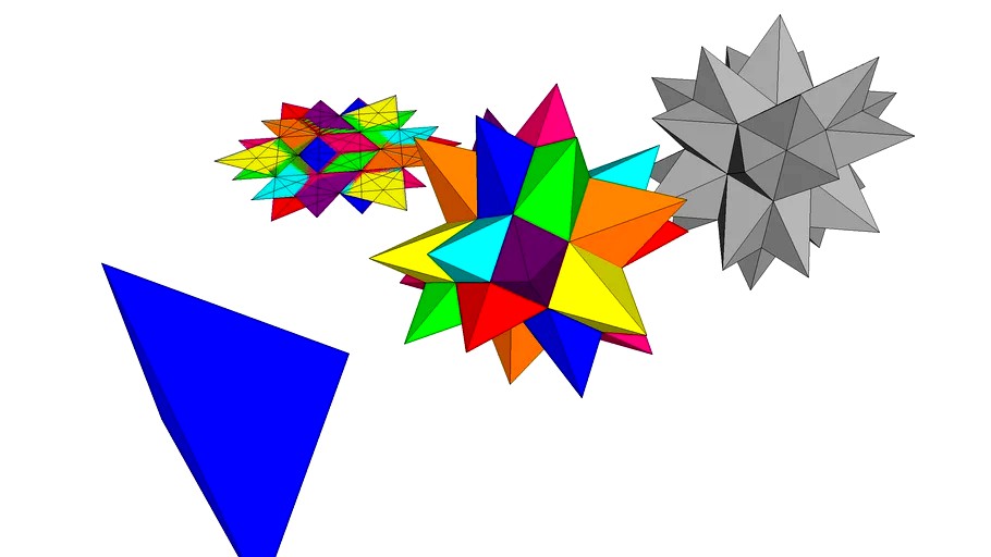 octahedral shape triangle 3d model