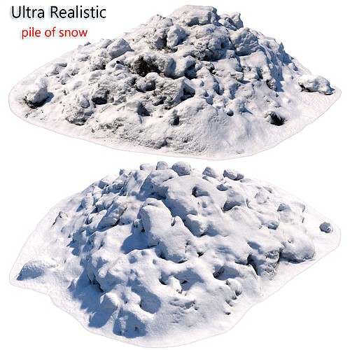Ultra realistic a Pile of snow 3d model