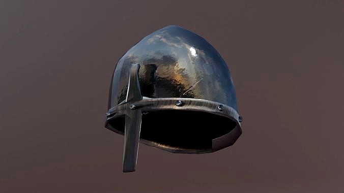 Medieval metal helmet 3d model