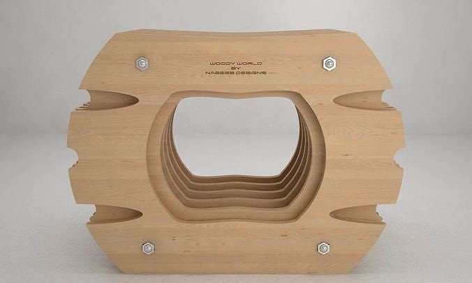 Parametric ply wood stool 3d model