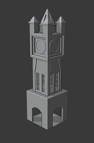 clock tower 3d model