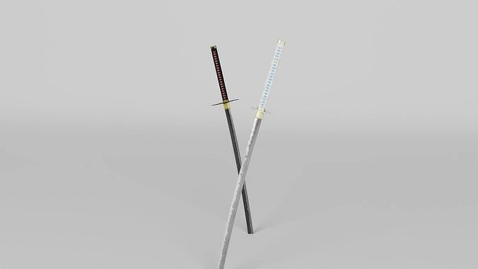 Hikari and Yami the Twin Katanas 3d model