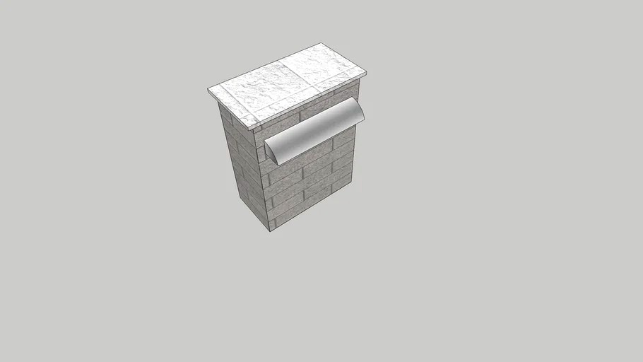 Water Feature Spillway Pillar 3d model