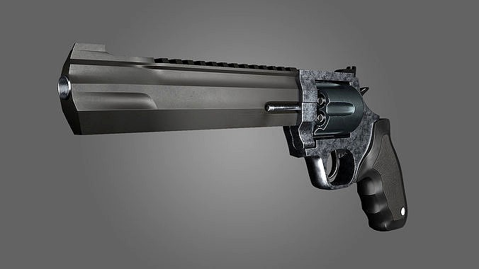 Low poly Revolver game-ready model 3d