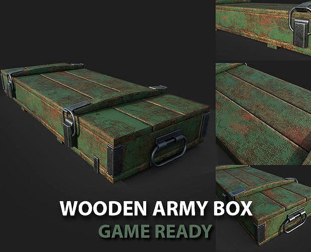 Wooden Army Box 3d Model