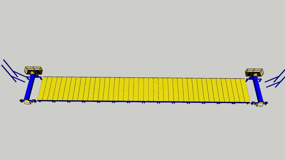 MiTek 104' Roof truss table 3d model