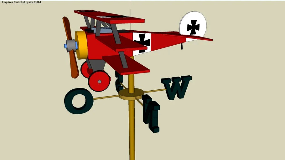 WW2 Weathervane 3d model