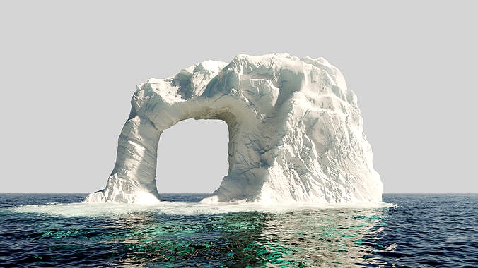 Iceberg model set - 3 models - Low and High poly versions 3d