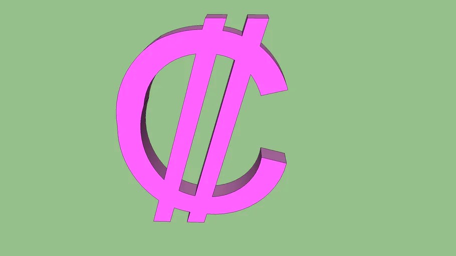 Colón symbol 3d model