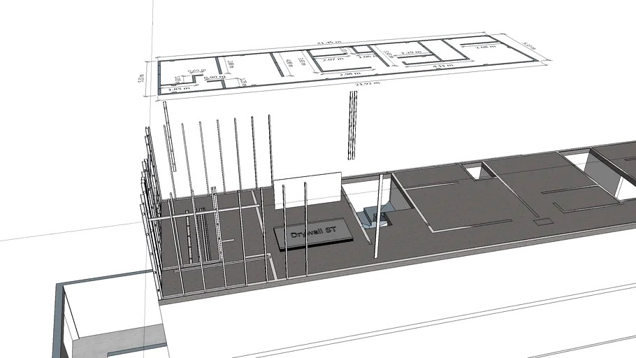 Proyecto Drywall 3d model