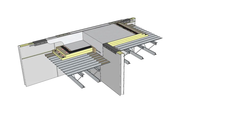 04 Cold Storage Warehouse - Insulated metal panels through roof deck 3d ...