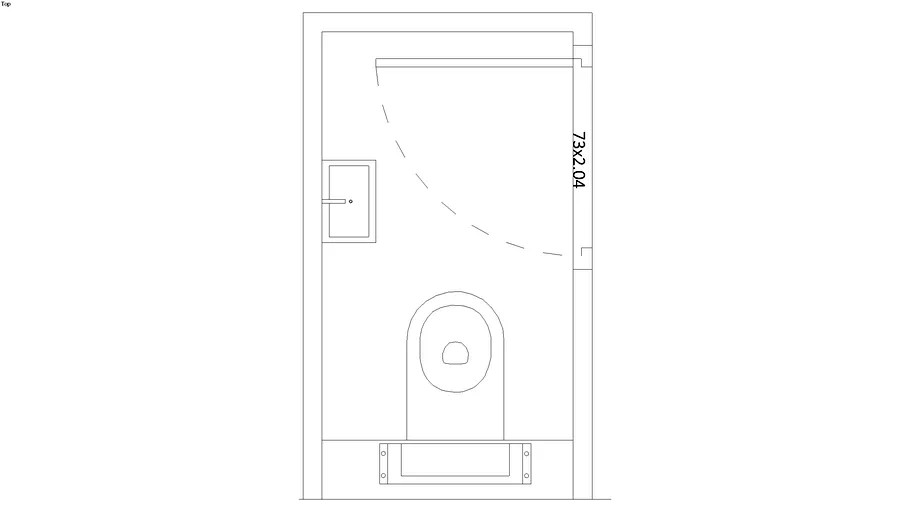 2D WC GEBERIT 3d model