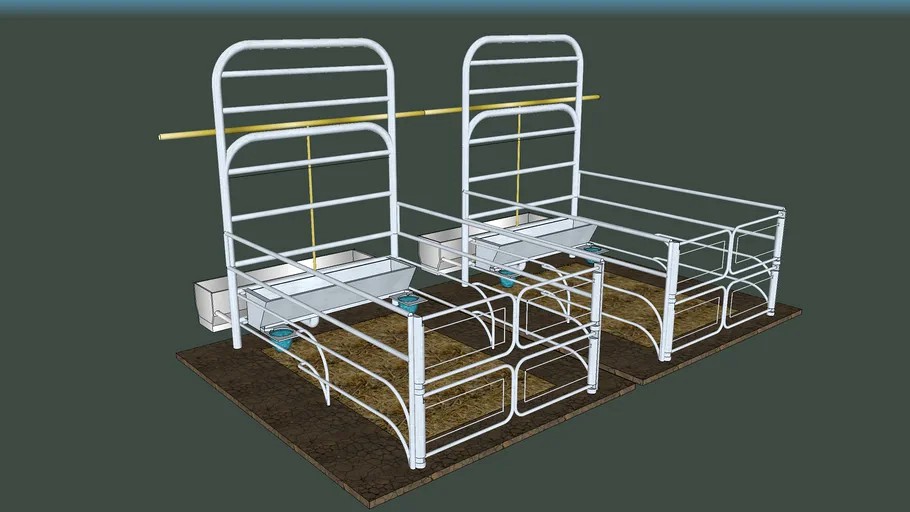 Cattle yoke block 3d model