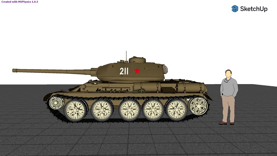 Sketchup-Msphysics-T44. 3d model