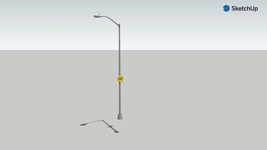 Caltrans streetlight 6 3d model