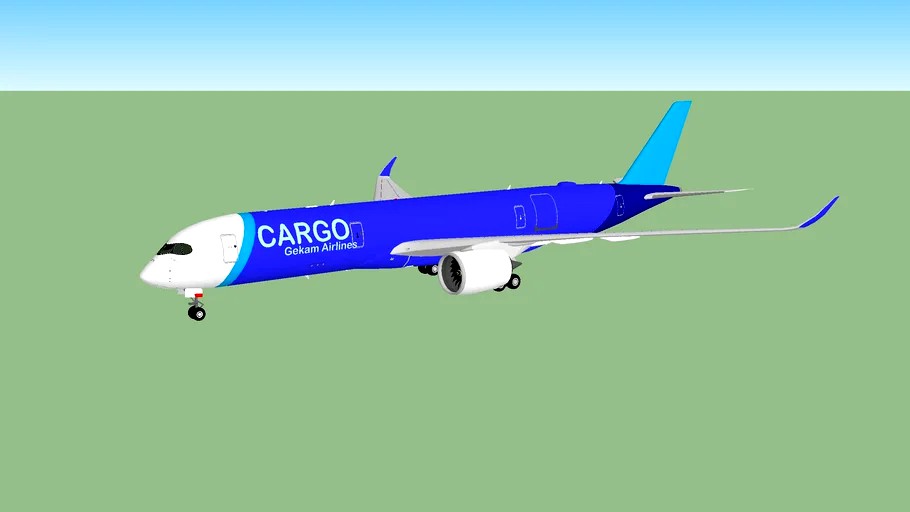 Gekam Airlines Cargo Airbus A350-900F 3d model