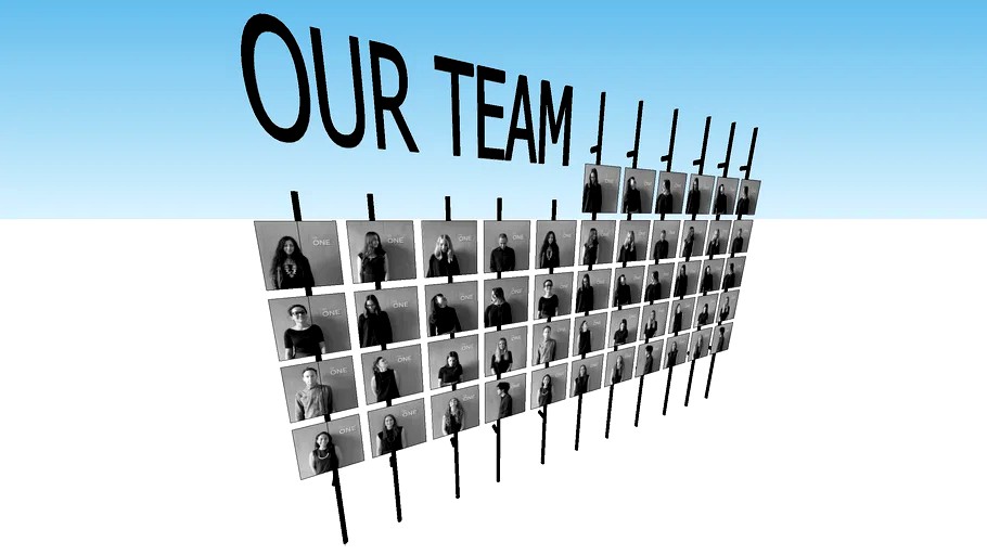 our team/ office decor /office team photos 3d model