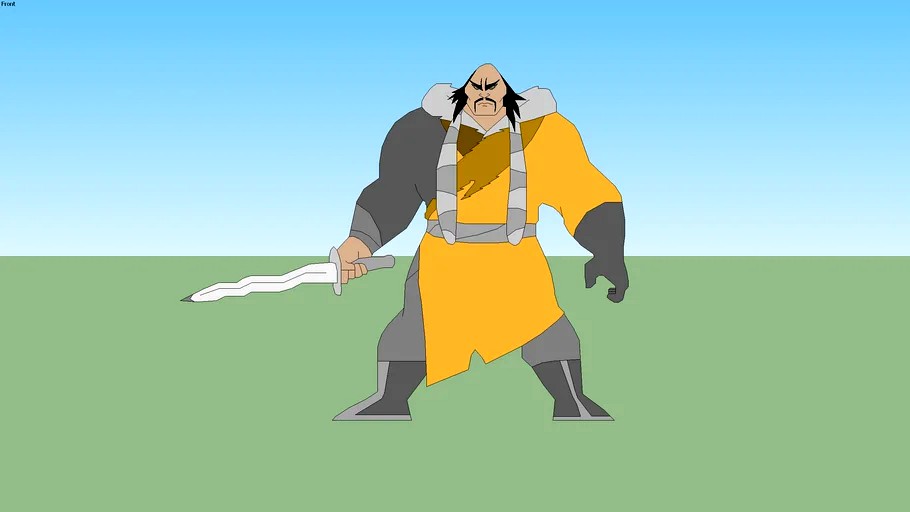 2d Huns Warrior - Shan Yu (Mulan 1998) 3d model