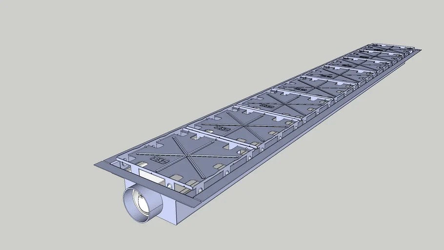 Ralo Linear Elleve - Public Oculto 130cm 3d model