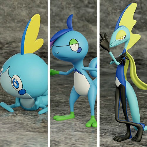 pokemon sobble evolution pack | 3D model
