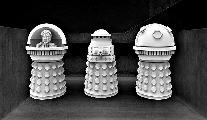 Davros the Emperor Dalek Special Weapons Dalek and Dalek Builder | 3D model