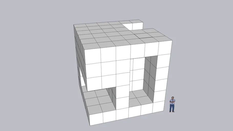 Cubo en Sketchup 3d model