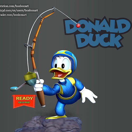 Donald Duck - Fishing | 3D model