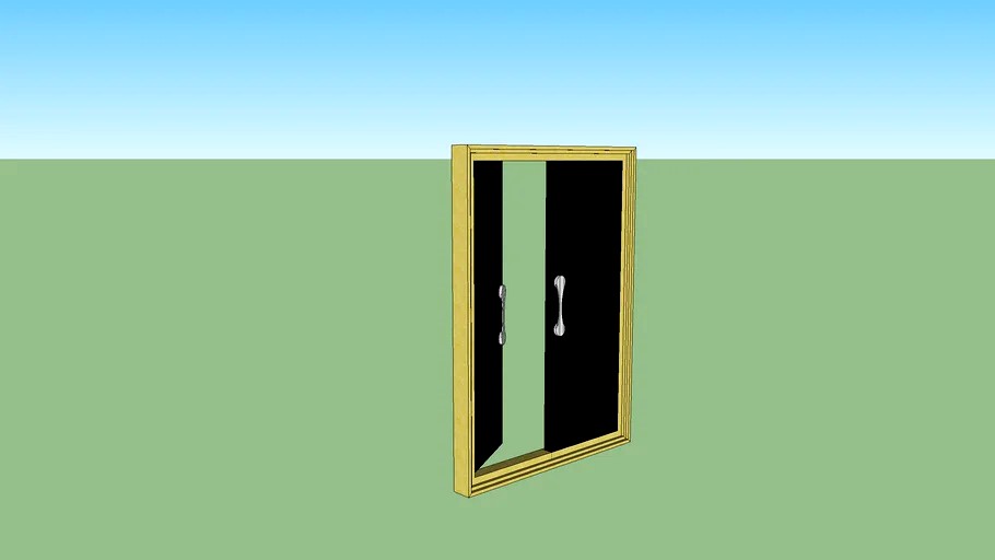 DOUBLE DOOR FRONT ELEVATION 3d model