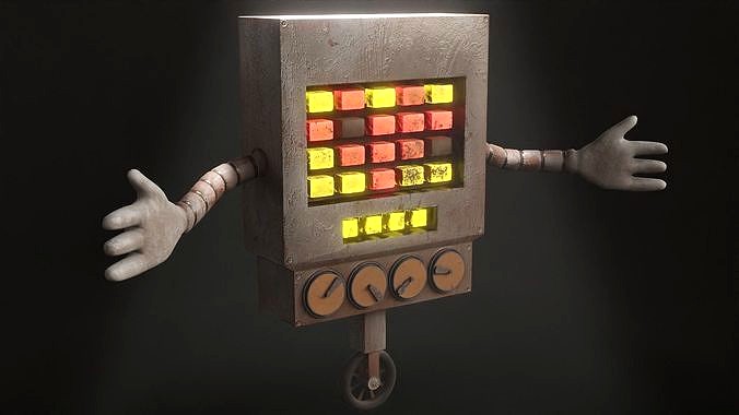 Mettaton Worn and Rusted Rigged 3d model